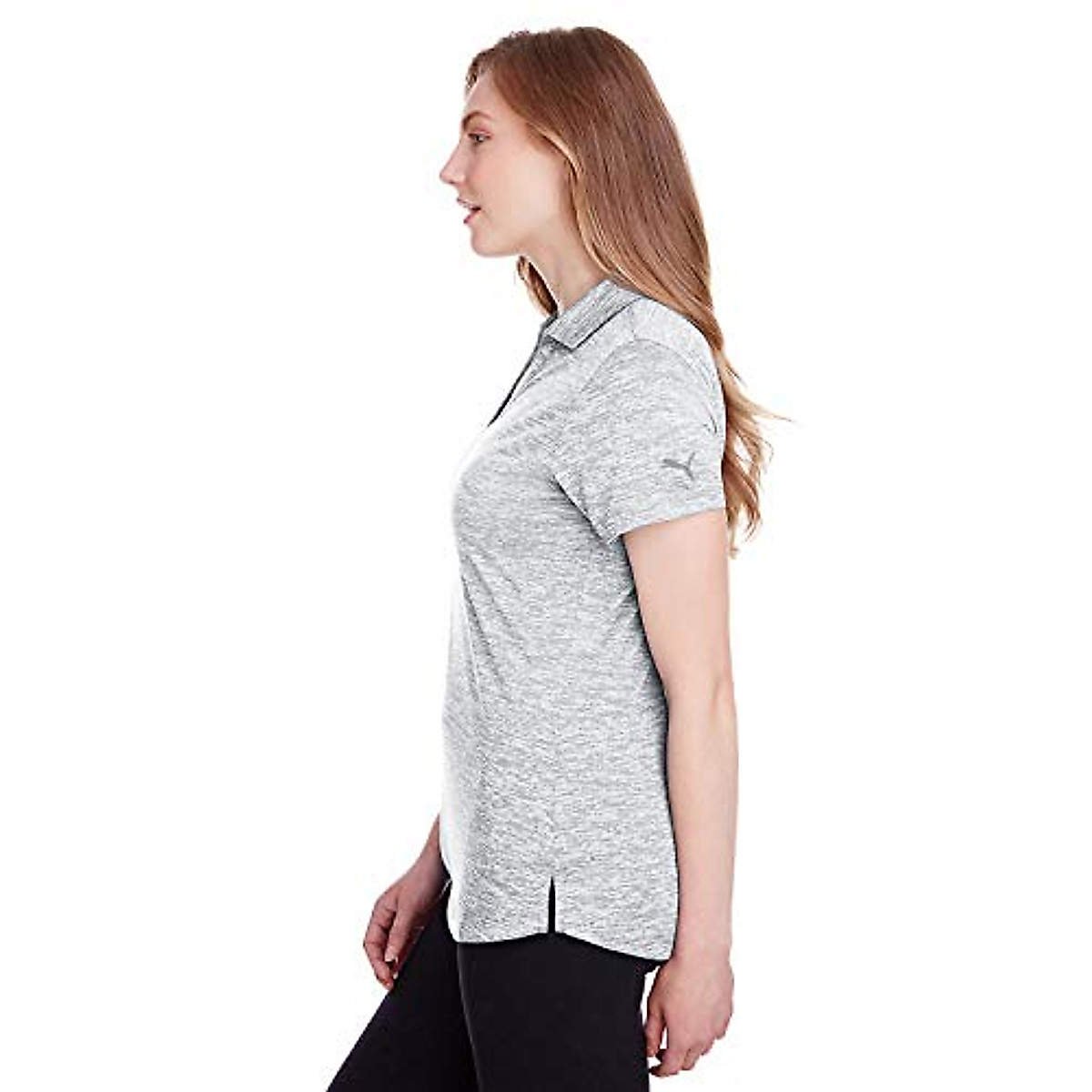 Puma Golf Ladies' Icon Heather Polo M BRIGHT WHITE