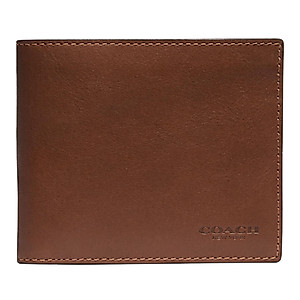 Coach Slim Bifold in Sport Calf, Saddle, One Size