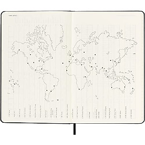 Moleskine 2023 Weekly Horizontal Planner, 12M, Large, Black, Hard Cover (5 x 8.25)