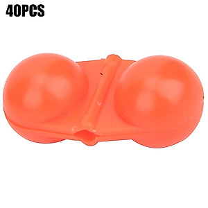 Health Gear Catfish Rattles, 40Pcs ABS Sea Fishing Double Rattles Catfishing Tackle, Peg Floats Catfishing Accessories for Luring Fish(red)