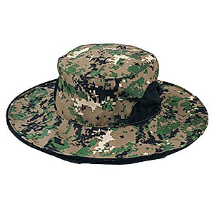 CozyCabin Head Net Hat with Hidden Mesh, Outdoor Fishing Hat Sun Hat for Outdoor Lover Men or Women (Green Digital Camouflage)