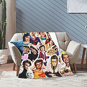 Blanket Joe Keery Steve Harrington Soft and Comfortable Warm Fleece Blanket for Sofa,Office Bed car Camp Couch Cozy Plush Throw Blankets Beach Blankets