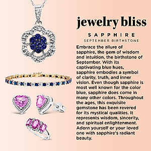 10k Yellow Gold Oval Blue Topaz and Diamond Accent Infinity Link Bracelet