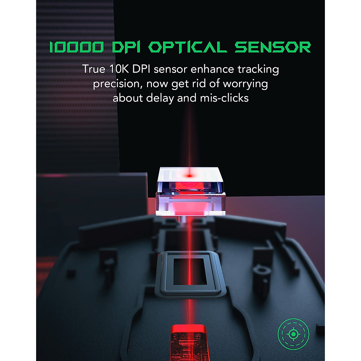 Black Shark Gaming Mouse Wired, USB Computer Ergonomic Mouse with 7 Adjustable DPI Up to 10,000, 7 Programmable Buttons, 5 Modes RGB Backlight, Optical Gamer Mice for Windows PC Laptop Mac