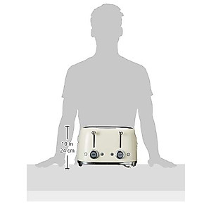 Smeg 50s Retro Line Cream 4x4 Slot Toaster