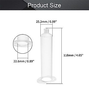 Utoolmart Air Distribution Tube, Adhesive Syringes Tube Sleeve, Glue Liquid Cartridge Dispensing Syringe Barrel, 30cc Plastic Syringe Dispensing, with Piston, Transparent, 4 Pcs