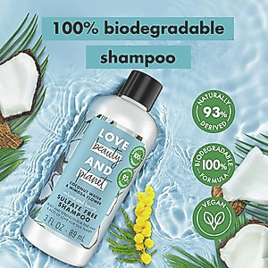 Love Beauty And Planet Volume and Bounty Hair Shampoo Thickening Coconut Water & Mimosa Flower Sulfate Free 3 oz, 12 Pieces