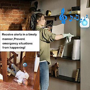 liotoin Wireless Caregiver Pager Call Button Nurse Alert System Call Bell for Home/Elderly/Patients/Disabled 4 Transmitters 4 Plugin Receivers (with Color Light Flashing Reminder)