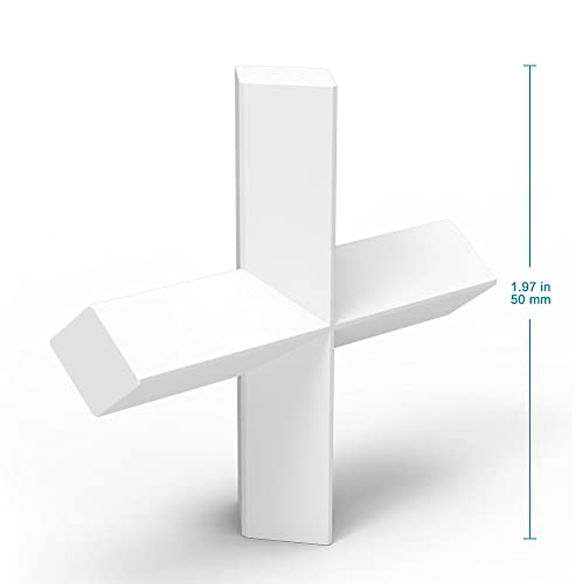 stonylab 2 Pack Cross Shape Magnetic Stirrer Stir Bar, 50 x 10 mm PTFE-Coated Magnetic Stirring Bars White Stir Mixer for Stirrers