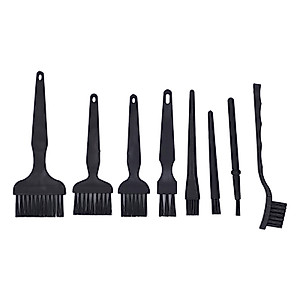 Computer Keyboard Brush Kit, Safe Plastic Handle Dustproof Soft Bristle Electronics Non Static Brushes 8 in 1 for Cell Phones