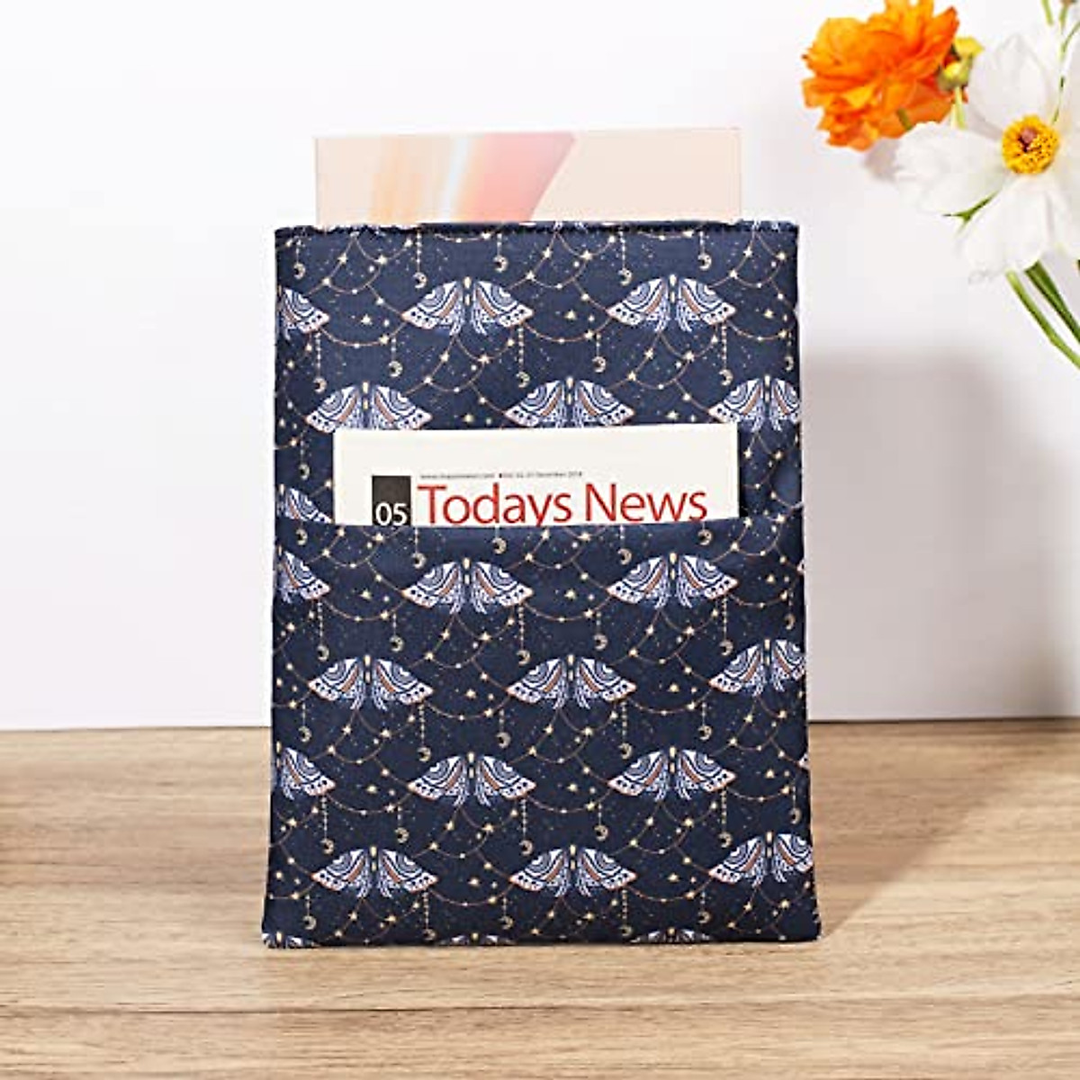 The Great Oak Nocturnal Wings - Padded Book Sleeve - 8.5inch x 11inch - Zippered Pocket - Book Cover for Paperback, Hardback, Planner, Kindle