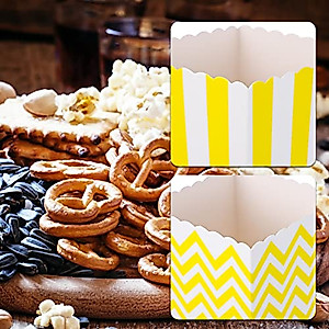 Snack Container 48pcs Popcorn Boxes Disposable Popcorn Case Popcorn Holder French Fries Boxes Charcuterie Cups Snack Packaging Containers for Home Shop Restaurant Party Snack Container