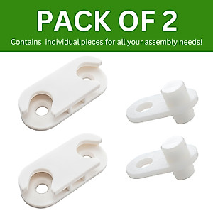 Spare Hardware Parts HEMNES Shoe Cabinet Parts Replacement for IKEA Part #110364 and #116713 (Pack of 2 Each)