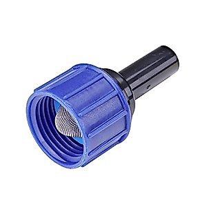 Raindrip R325C 3/4-Inch Hose Thread Swivel to 1/4-Inch Tubing Adaptor, Black, Blue