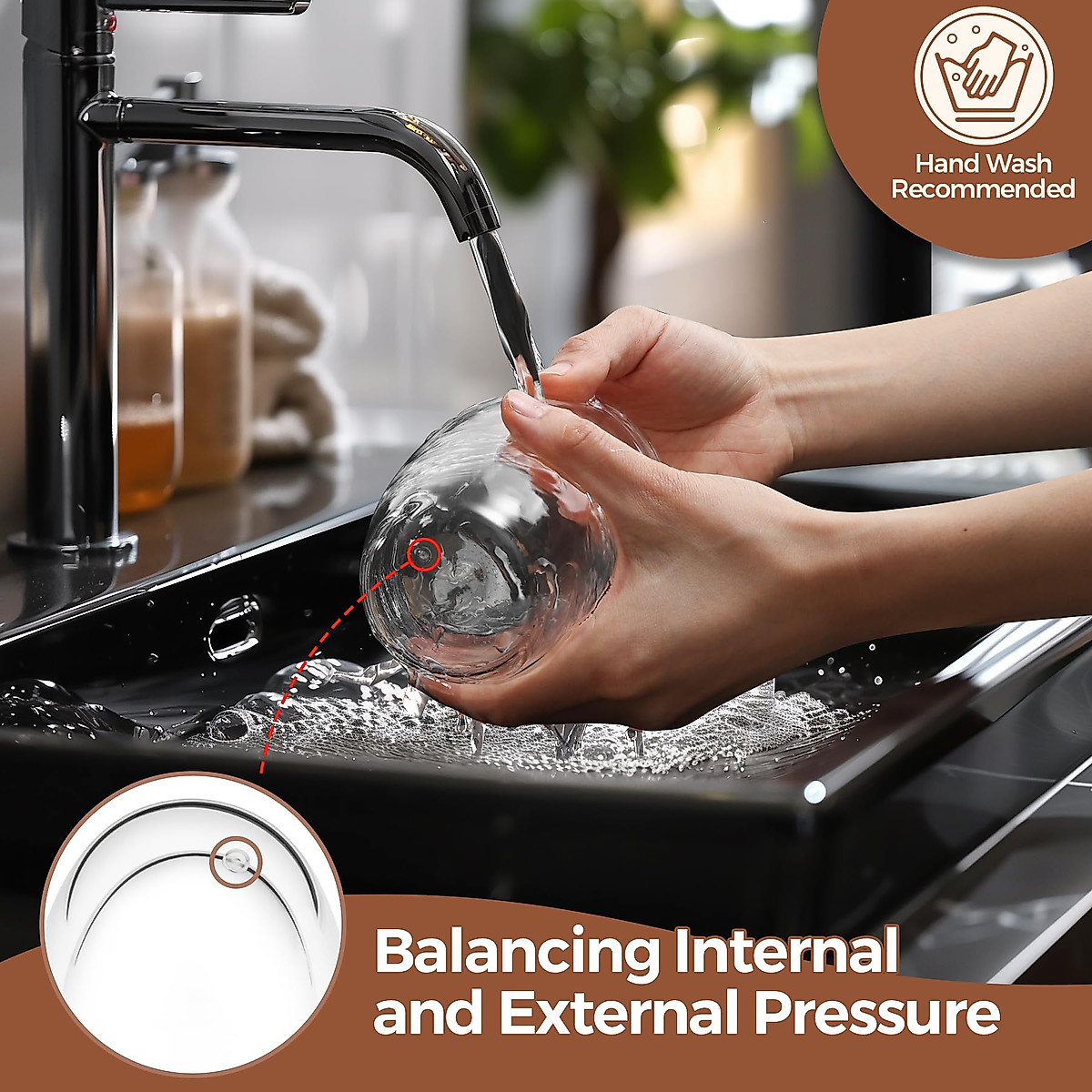 ComSaf Glass Coffee Mugs Set of 6, Double Wall Insulated Thermal Cups 12oz, Clear Glass Coffee Cup for Tea/Juice/Milk, Latte Cappucino Espresso mug Glassware Gift for Christmas Birthday