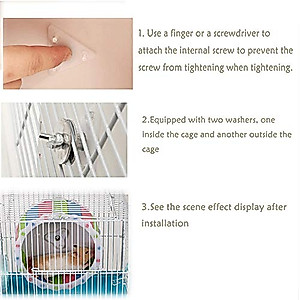 Oncpcare Hamster Exercise Toys Hamster Running Exercise Wheel Hamster Silent Spinner Accessories Adorable Hamster Cage Attachment Options Suits Little Gerbil, Chinchilla