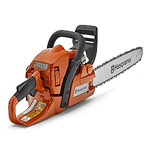 Husqvarna 450 Rancher Gas Chainsaw, 50.2-cc 3.2-HP, 2-Cycle X-Torq Engine, 18 Inch Chainsaw with Automatic Oiler, For Tree Pruning, Yard Cleanups and Firewood Cutting