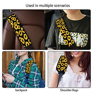 Advocator Blue Butterfly Flower Printed Car Seat Belt Covers for Kids and Women Soft Comfort Seat Belt Cover Protector Neck and Shoulder,2 Packs