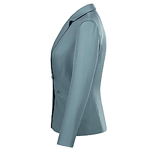 YUNCLOS Women's 2 Piece Office Work Suit Set One Button Blazer and Pants (Green, S)