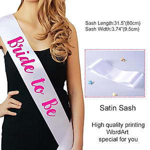 12Pcs Bachelorette Sashes Hot Pink, Bride to Be Team Bride Sash Maid of Honor Bridesmaid Sash for Bridal Shower Hen Party Wedding Party