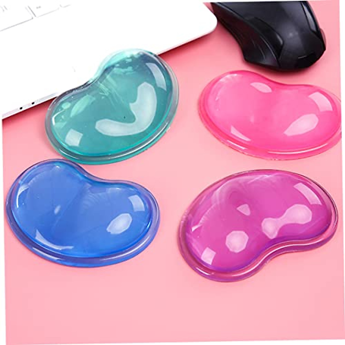 Ciieeo 2pcs Gel Wrist Rest Wrist Cushion Heart Shaped Wrist Rest Office mat Computer mat Wrist Rest pad Cool Hand Pillow Laptop Wrist Rest Keyboard Wrist Support Non-Slip Wrist Pillow 3D