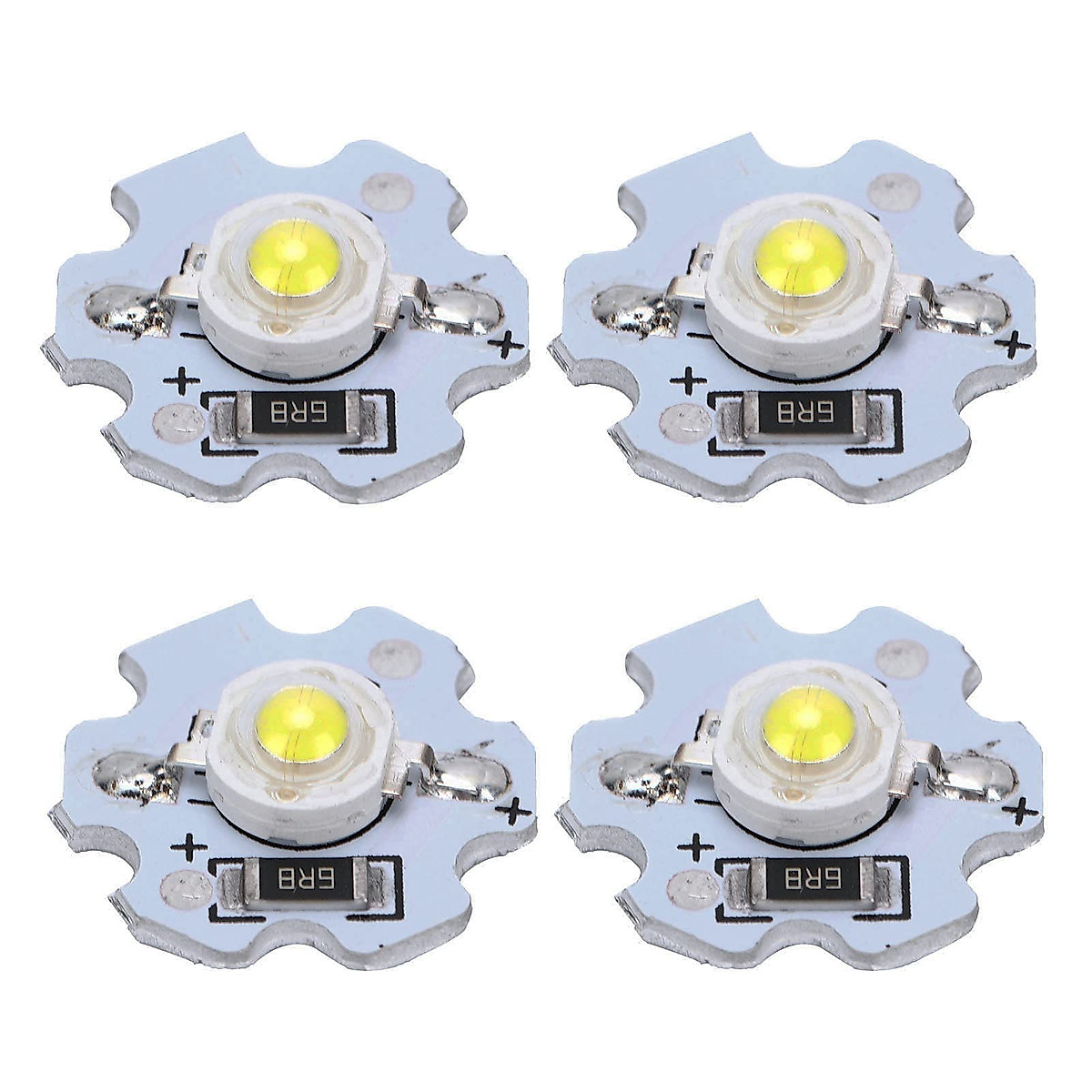 Hyuduo 1W 5V LED Chip Bulb, Light Beads 200lm Brightness High Bead Light Source Chip with Aluminum Plate for Floodlight, Pack of 25(Pure White 60006500K)