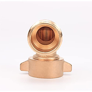 Winmien Heavy Duty Brass 90-Degree Hose Elbow， Garden Hose Connector for RV Water Hose，3/4" Threaded Pipe Adapter (4 Sets)