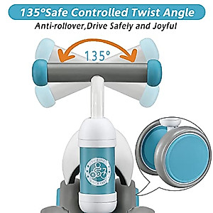 Baby Balance Bike Toys for 1 Year Old Gifts Boys Girls 10-24 Months Kids Toy Toddler Best First Birthday Gift Children Walker No Pedal Infant 4 Wheels Bicycle … (Light Blue)