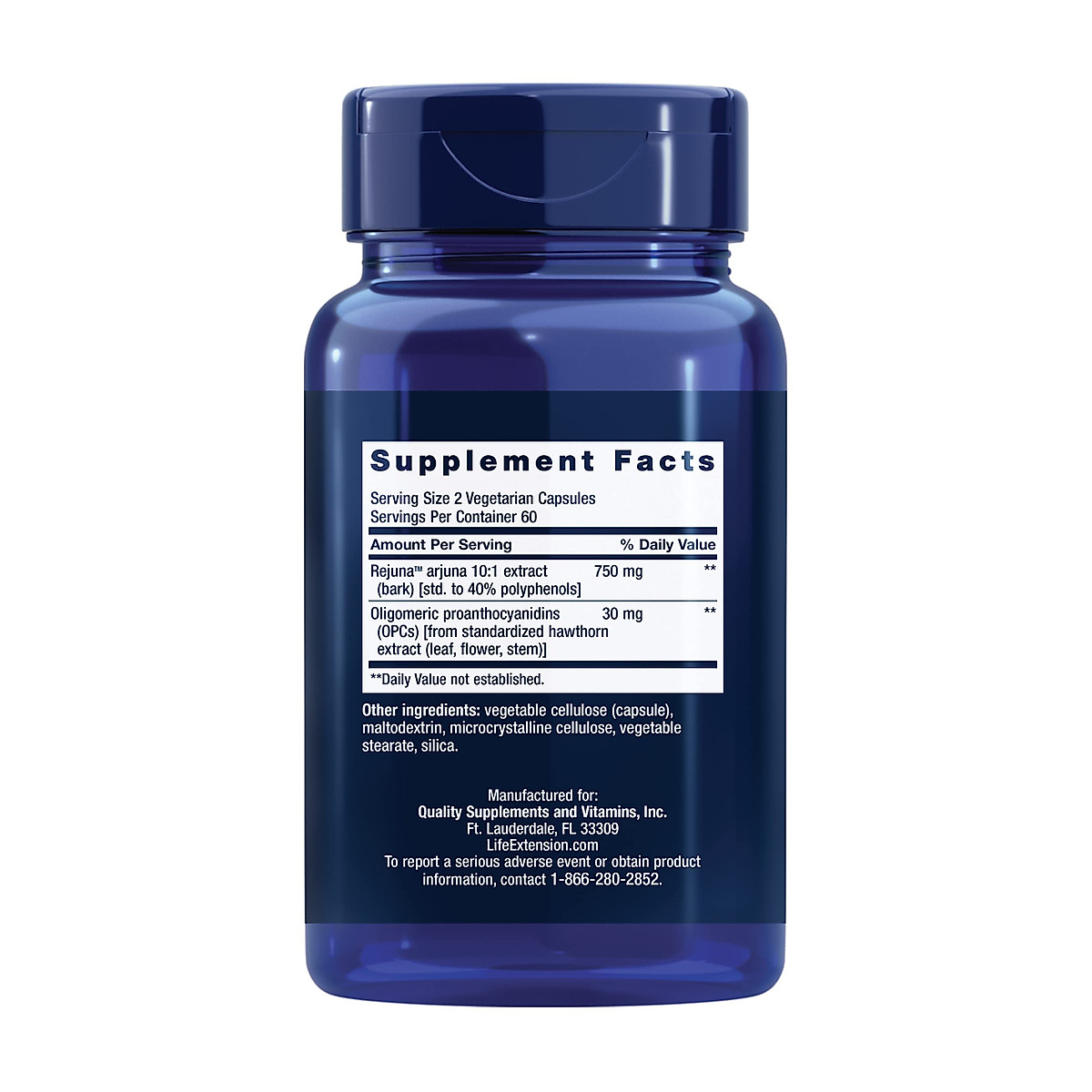 Life Extension Cardio Peak - Hawthorn Extract (Leaf, Flower, Stem) Supplement with Arjuna Extract for Heart Health Support - Twice Daily - Gluten Free, Non-GMO, Vegetarian - 120 Capsules