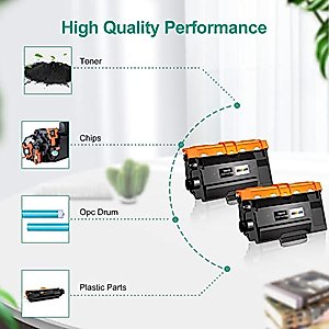 JMLCOLORS Brother TN850 TN820 Toner Replacement for TN-850 TN-820 for HL-L6200DW,MFC-L5700DW, L6200DWT MFC-L5900DW HL-L5200DWT L5200DW L5100DN, MFC-L5800DW MFC-L5850DW L6700DW L6800DW Printer（2-Pack）