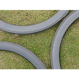 Toray Carbon Wheel Rims Full Carbon 3K Matt Road Bike Tubular Wheel Rim 50mm Basalt Brake Side Width 25mm / Holes : 24, 24