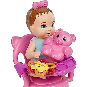 Barbie Skipper Babysitters Inc Baby Small Doll & Accessories, First Tooth Playset with Appearing & Disappearing Tooth
