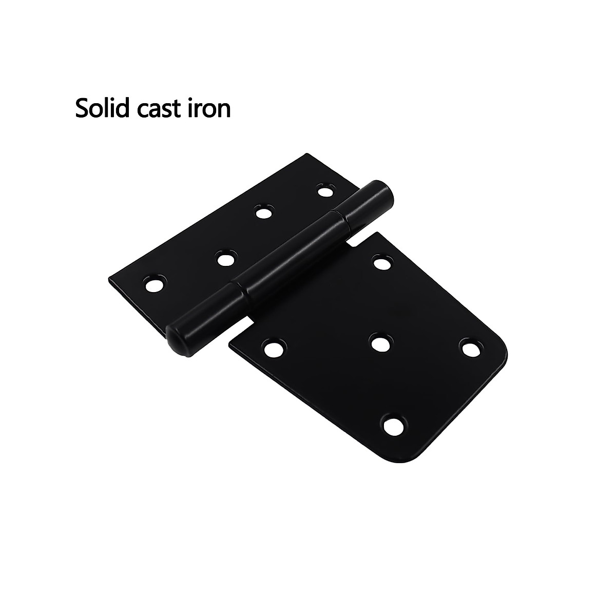 Self Closing Gate Hinges,TTZEZE Heavy Duty Hinges,Black Iron Square Barn Hinges,3.5 Inch Rustproof Shed Hinges Security Hinges,Wrought Hardware for Wood Fence Cabinet with Screws 3.5" - 4 Pack