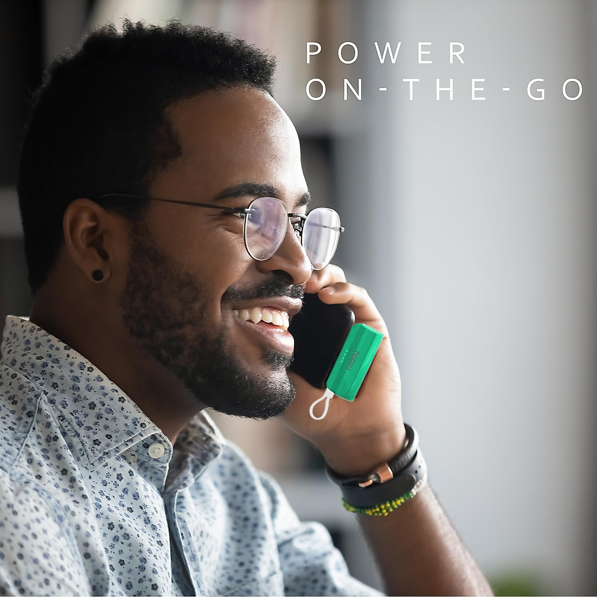 Miady 5000mAh Mini Portable Charger for iPhones, MFI-Certified Portable Phone Charger, Backup Battery Pack Charger Compatible with iPhone 14/13/12/11/X/XS/XR/8/7/6/5 Series (Lake Green)