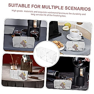 Coffee Station Holder Box Tea Storage Box Plastic Storage Cabinet Tea Teabag Tea Bag Storage Coffee Station Holder Sugar Bag Organizing Box Divided Holder Tea Bag Bin