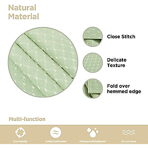 JUCFHY Jacquard Morrocan Rectangle Spring Table Cloth Oil-Proof Spill-Proof and Water Resistance Tablecloth,Decorative Fabric Table Cover for Outdoor and Indoor Use,60 x 84 Inch, Mint