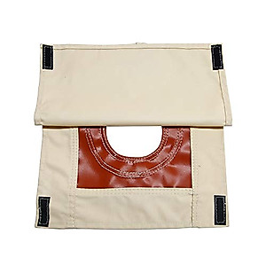 UNISTRENGH Fire-Resistant Stove Jack Hole Accessory with Flap Covered for 4 Seasons Cotton Canvas Camping Bell Tent (6 inch)