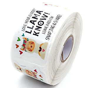 Muminglong 1.5 Inch Love Your Order Llama Know Sticker,Thank You Sticker, Small Business, Handmade Sticker,Packaging Sticker, 500 PCS