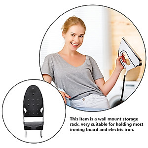 Iron Storage Rack Electric Iron Hanger Ironing Board Shelf Two-in-one Iron Holder Ironing Board Rack Iron Holder Wall Mount Ironing Board Hanger Electric Iron Holder
