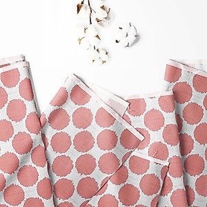 Bacati - 2 Pack Girls Essentials Classic Super Soft Breathable 100% Cotton Muslin Baby Crib Fitted Sheets - Fits Standard 28 x 52 x 5 Crib & Toddler Mattresses (Ikat Dots Coral)