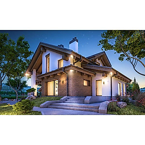 HALO FTS Bronze Smart Bluetooth Outdoor Integrated LED Flood Light with Tunable Color Temperature (2700K-5000K), Dimmable, (Model: FTS20CB)