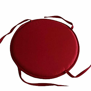 4PCS Round Chair Pads Seat Cushions, Set of 4 Patio Chair Pads with Ties, Soft & Comfortable Dining Chair Cushions, Indoor Outdoor Chair Cushions or Home Office and Patio Garden Furniture Decoration