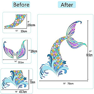 Buer Homie Wall Decals, Baby Nursery Girls Quotes Stickers, Mermaid Tail Pattern