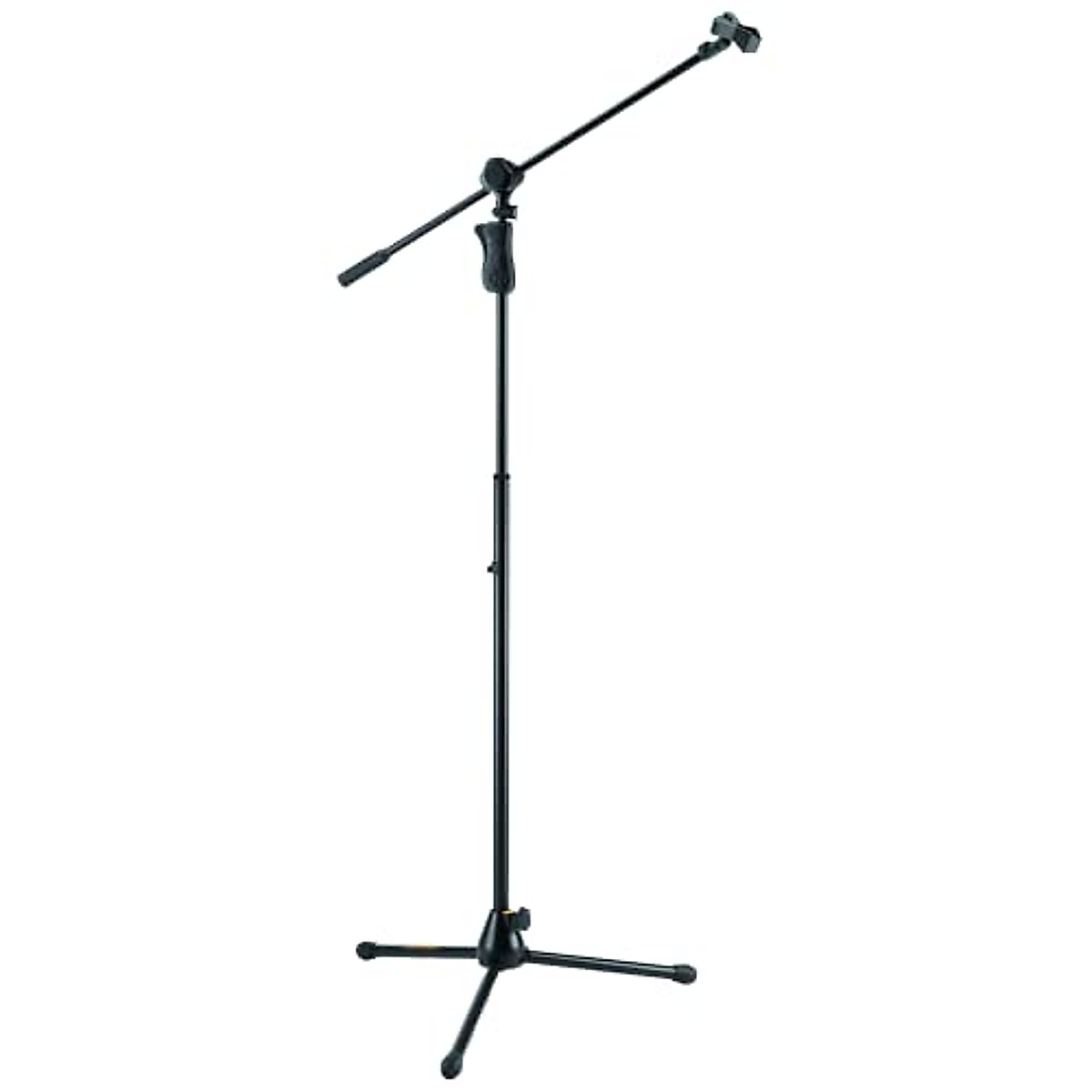 Hercules MS632B EZ Grip Tripod Microphone Stand W/2 in 1 Boom & Mic Clip, Black