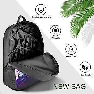 TNAMLOAW Personality Design Premium Material Durable 17" Lightweight Simple Backpack Boys Girls Shoulder Bags Large Capacity