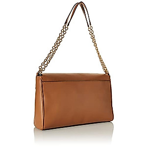 Calvin Klein Soft Lock Lamb Leather Large Convertible Crossbody Shoulder Bag, Caramel