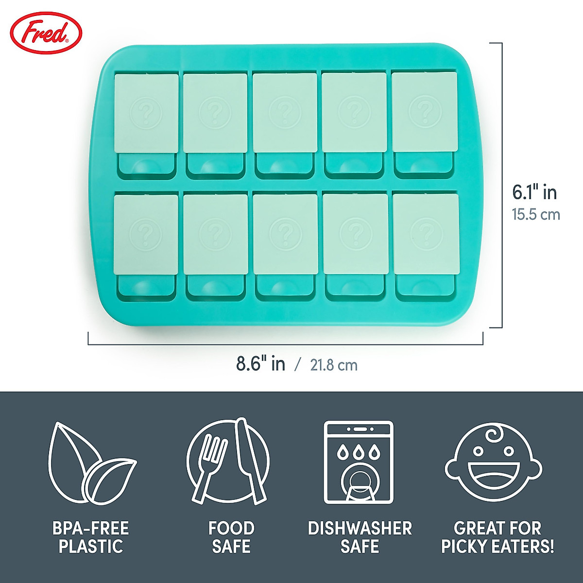 Genuine Fred Mini Match UP Memory Snack Tray, Fun Interactive Game for Kids, Travel,Friendly 8.5" x 6", BPA Free, The Ultimate Snacktivity for Picky Eaters, Dishwasher Safe