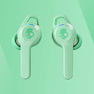 Skullcandy Indy Evo In-Ear Wireless Earbuds, 30 Hr Battery, Microphone, Works with iPhone Android and Bluetooth Devices - Mint
