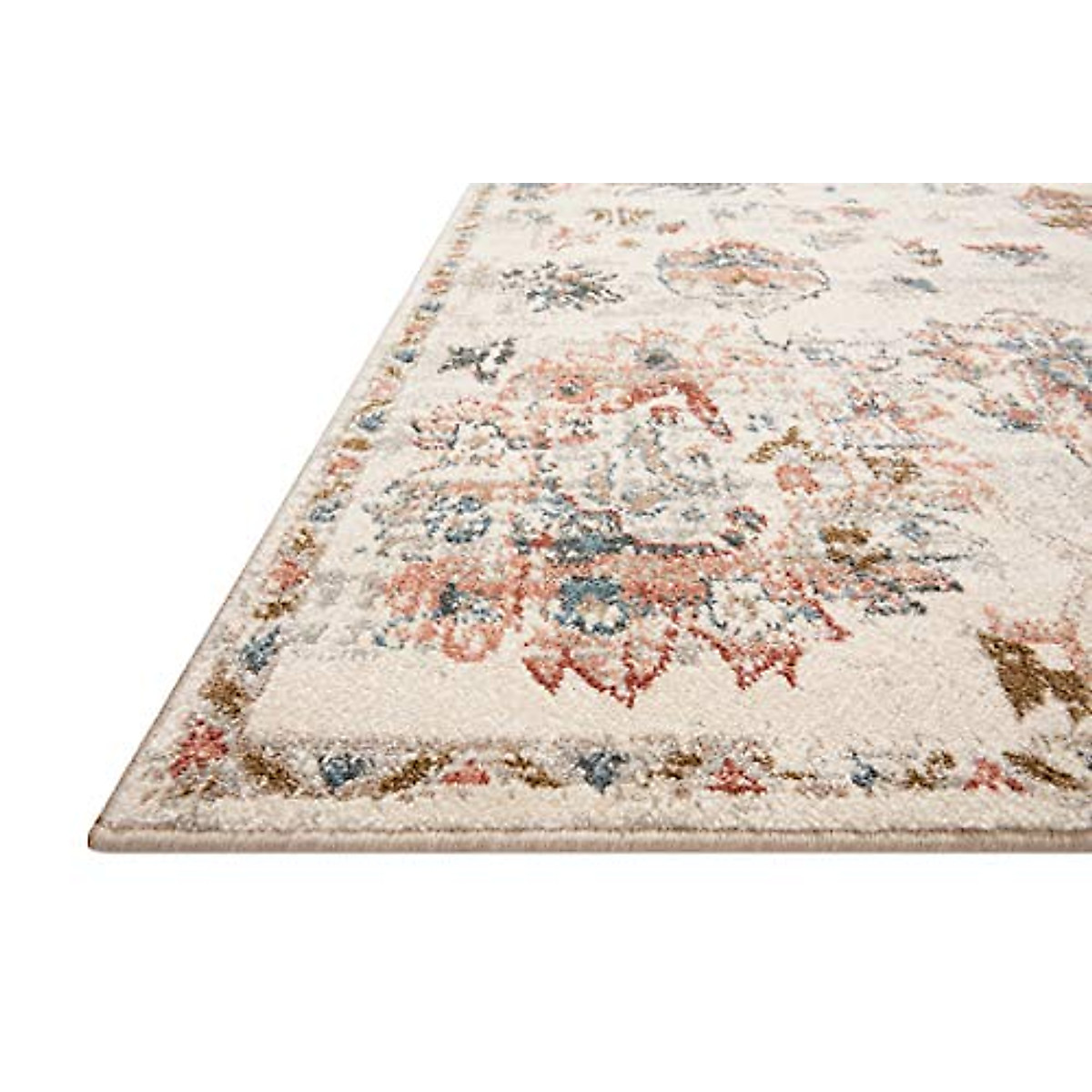 Loloi II Saban Collection SAB-09 Ivory/Multi, Traditional 5'-3" x 7'-6" Area Rug