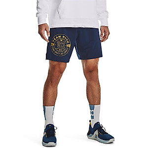 Under Armour Men's Project Rock Boxing Shorts (as1, Alpha, x_l, Regular, Regular, Academy Blue/White - 408, X-Large)